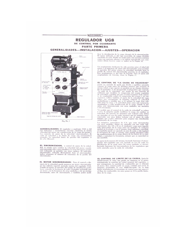 Regulador UG 8 Primera Parte | PDF
