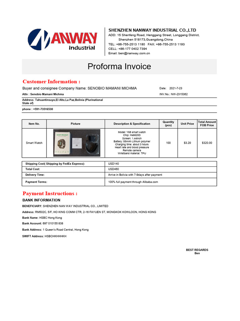 04.PROFORMA (1) | PDF