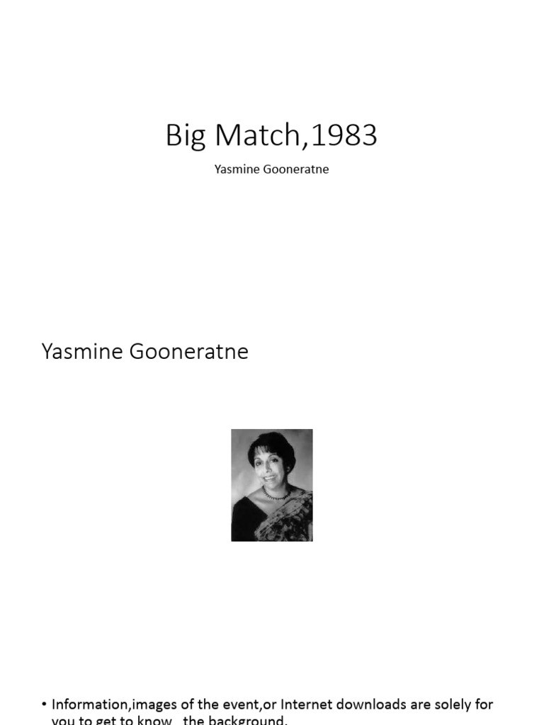 Big Match, 1983 | PDF | Poetry | Sri Lanka
