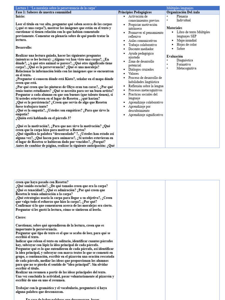 Lectura (Borrador) | PDF | Evaluación | Maestros