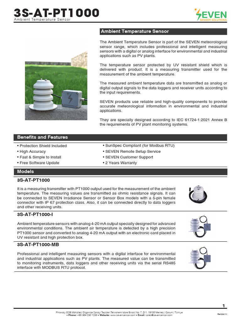 3S-Ambient Temperature Sensor | Download Free PDF | Sensor | Computer ...