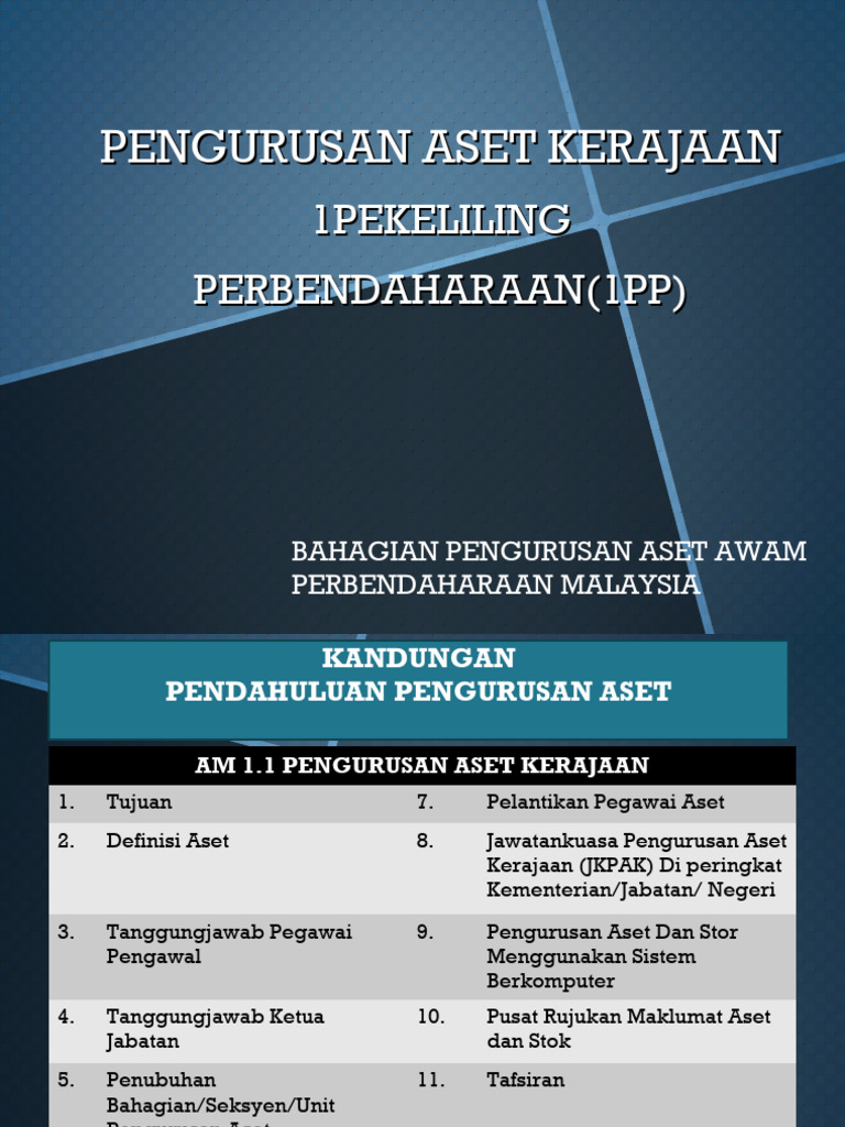 Tatacara Pengurusan Aset Alih Kerajaan | PDF