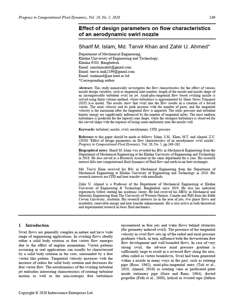 PCFD 2020 | PDF | Turbulence | Fluid Dynamics