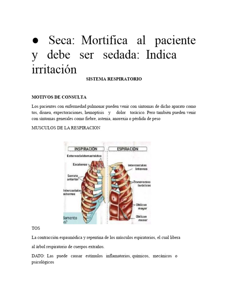 Clasificación y Complicaciones de la Tos | PDF | Tos | Pulmón
