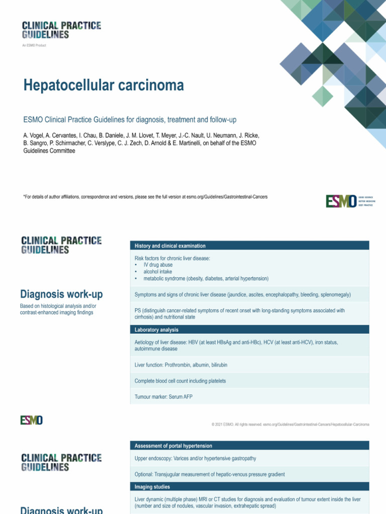 Clinical Practice Guidelines Slideset Hepatocellular Carcinoma | PDF