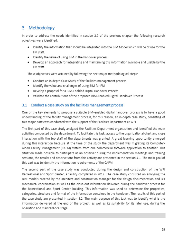 Use of BIM Technology in The Integration of The Handover Process and FM ...