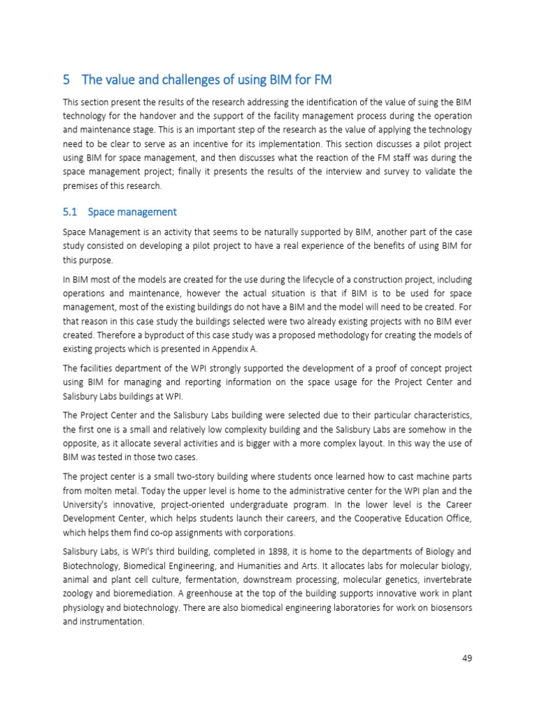 Use of BIM Technology in The Integration of The Handover Process and FM (Value & Challlenges ...