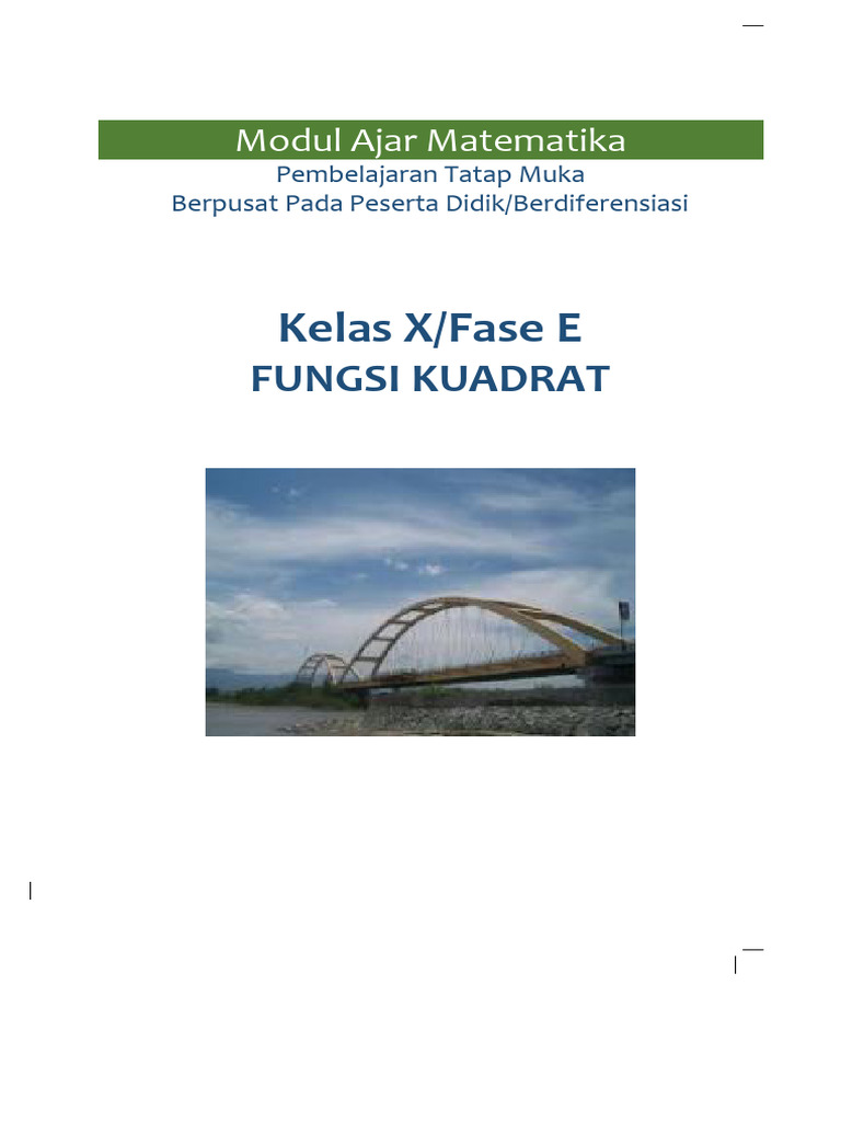 Modul Ajar Fungsi Kuadrat | PDF | Seni