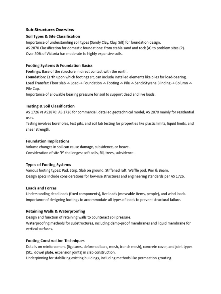 Sub-Structures Overview | Download Free PDF | Deep Foundation ...