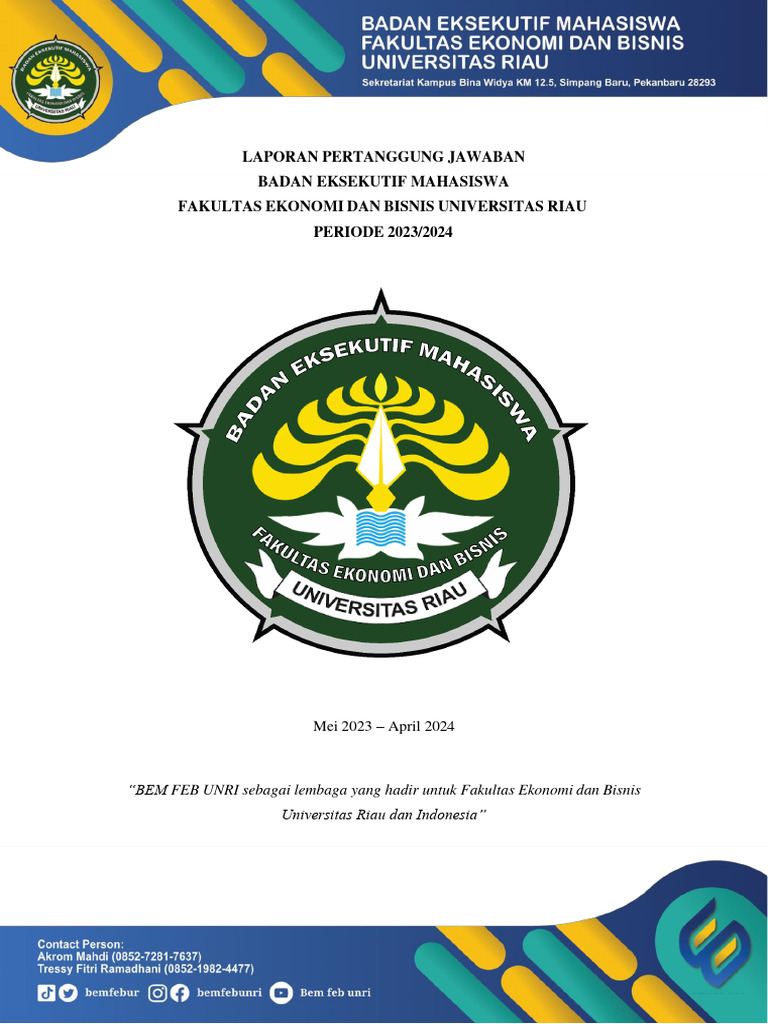 Revisi LPJ Musma Bem Feb Unri Tahun 2023-2024 | PDF