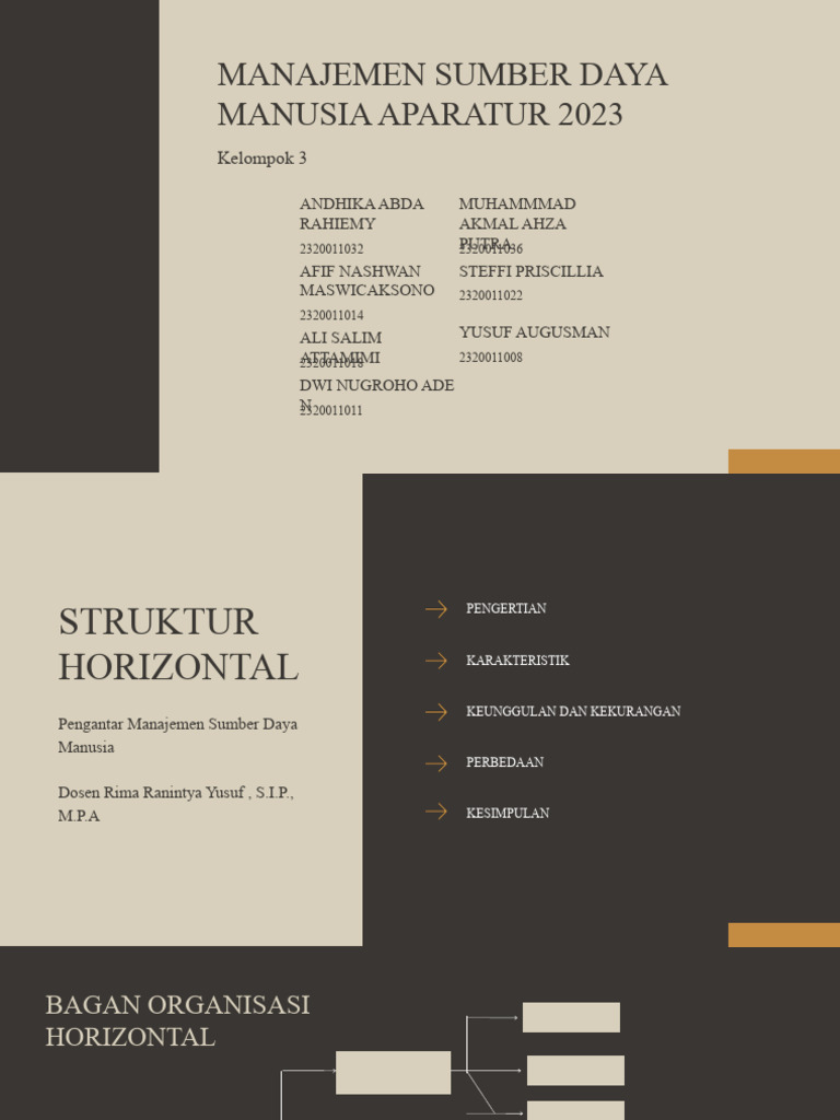 Bagan Organisasi Horizontal | PDF