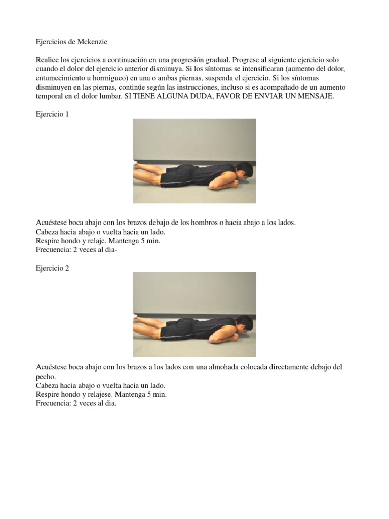 Ejercicios de Mckenzie | PDF