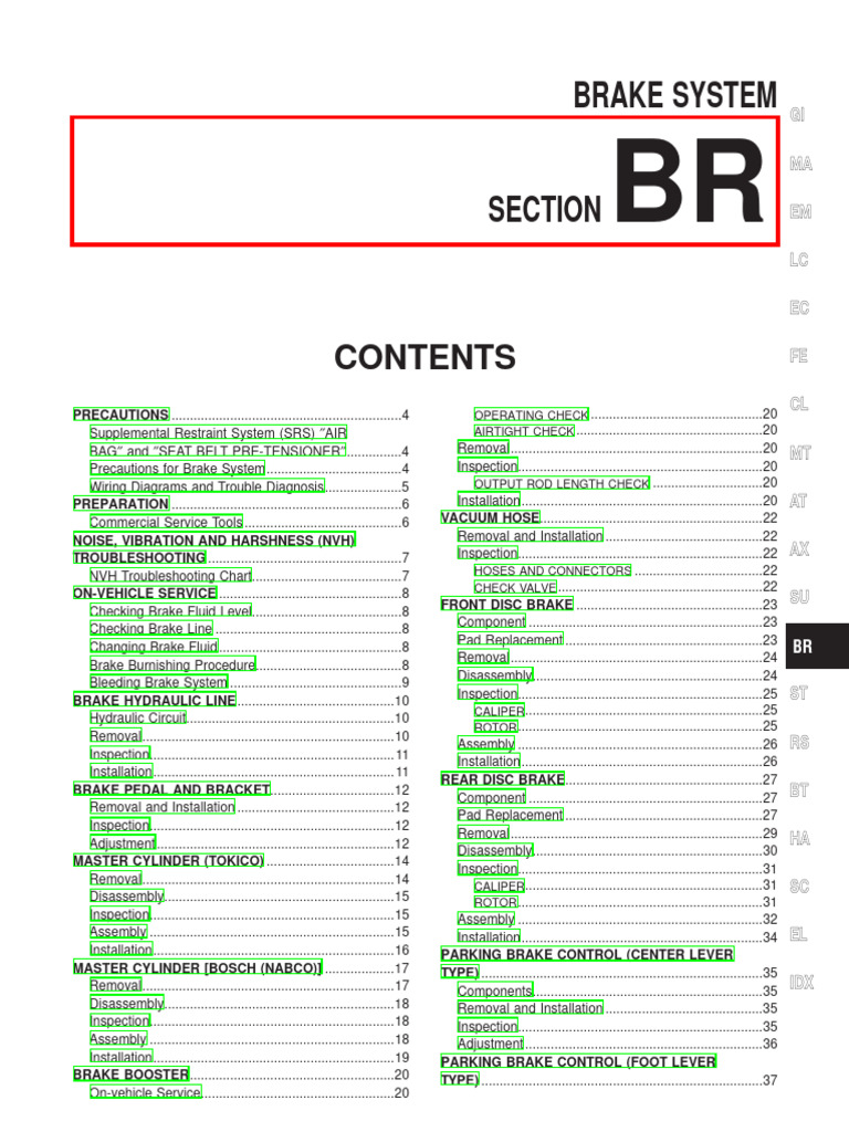 Brake System | PDF | Anti Lock Braking System | Airbag