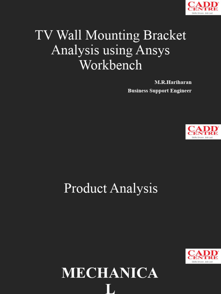 Tv Wall Mounting Bracket Analysis Using Ansys Workbench Pdf Finite Element Method Fluid