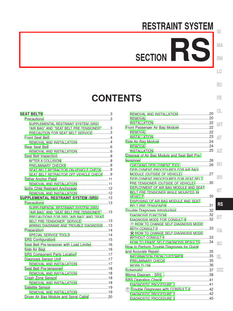 Comprehensive Guide to Restraint Systems | PDF | Airbag | Seat Belt
