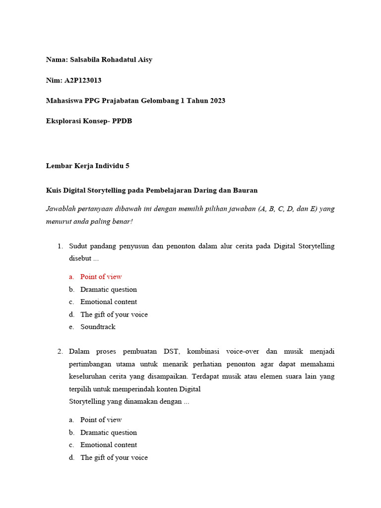 LK-Eksplorasi konsep-DST-Salsabila Rohadatul Aisy | PDF | Karier & Perkembangan