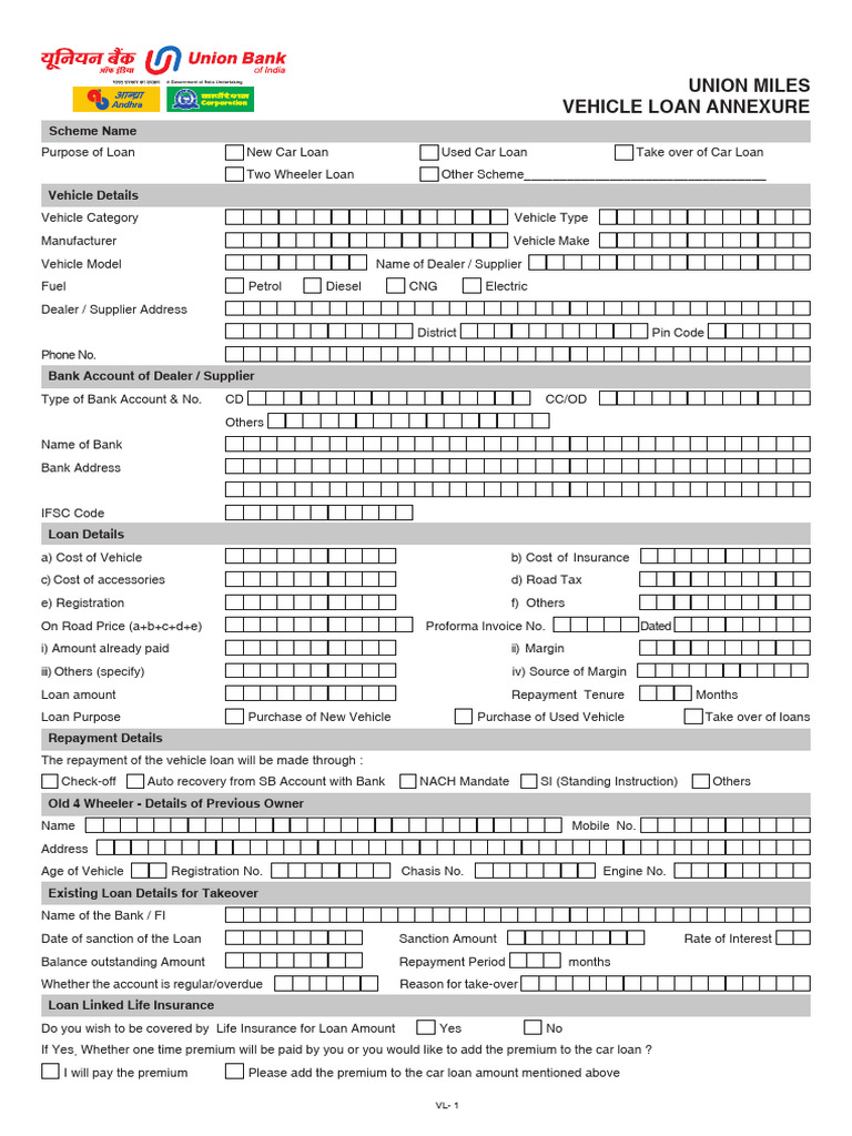 Vehicle Loan Annexure | PDF | Banks | Loans