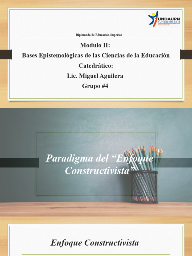 Enfoque Constructivista | PDF | Constructivismo (filosofía de la educación) | Aprendizaje
