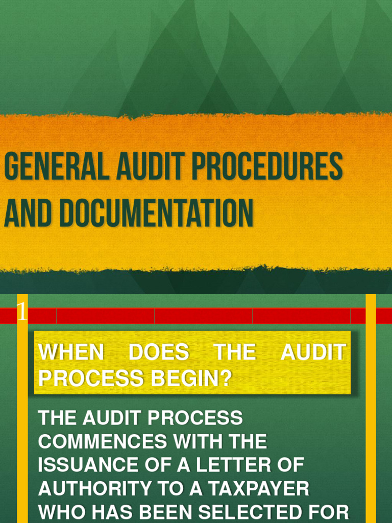 General Audit Procedures and Documentation | PDF | Audit | Taxes