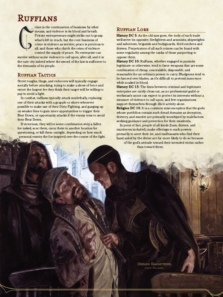 Ruffians | PDF | Magician (Fantasy) | Violence