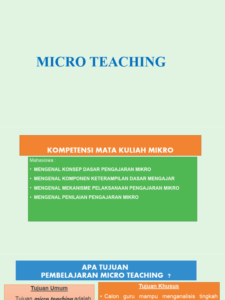 Pembelajaran Micro Teaching PPT (1) (Autosaved) | PDF | Sains & Matematika