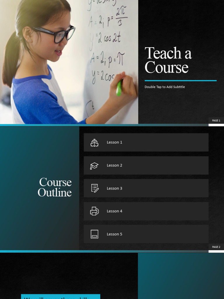 Teach A Course.. | PDF