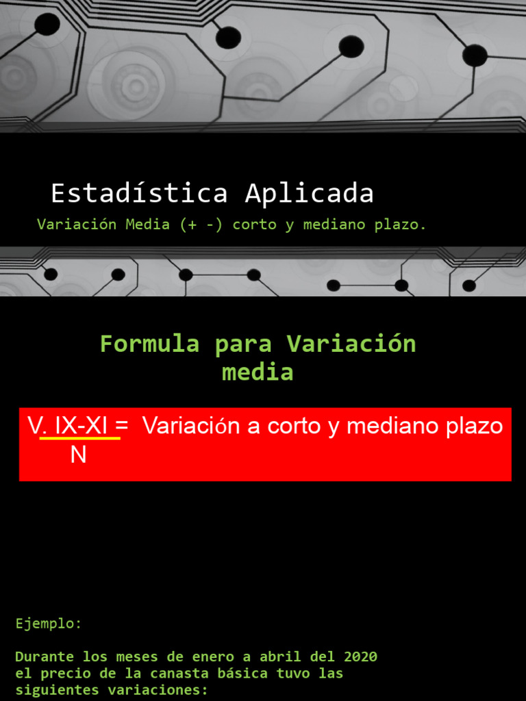 Variación Media de Precios 2020 | PDF | Significado aritmetico | Mediana