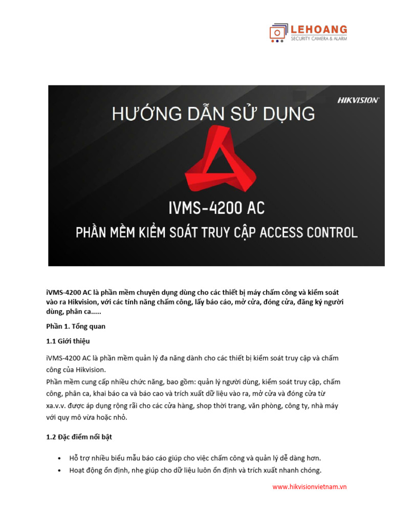 Huong Dan Phan Mem Ivms Ac | PDF