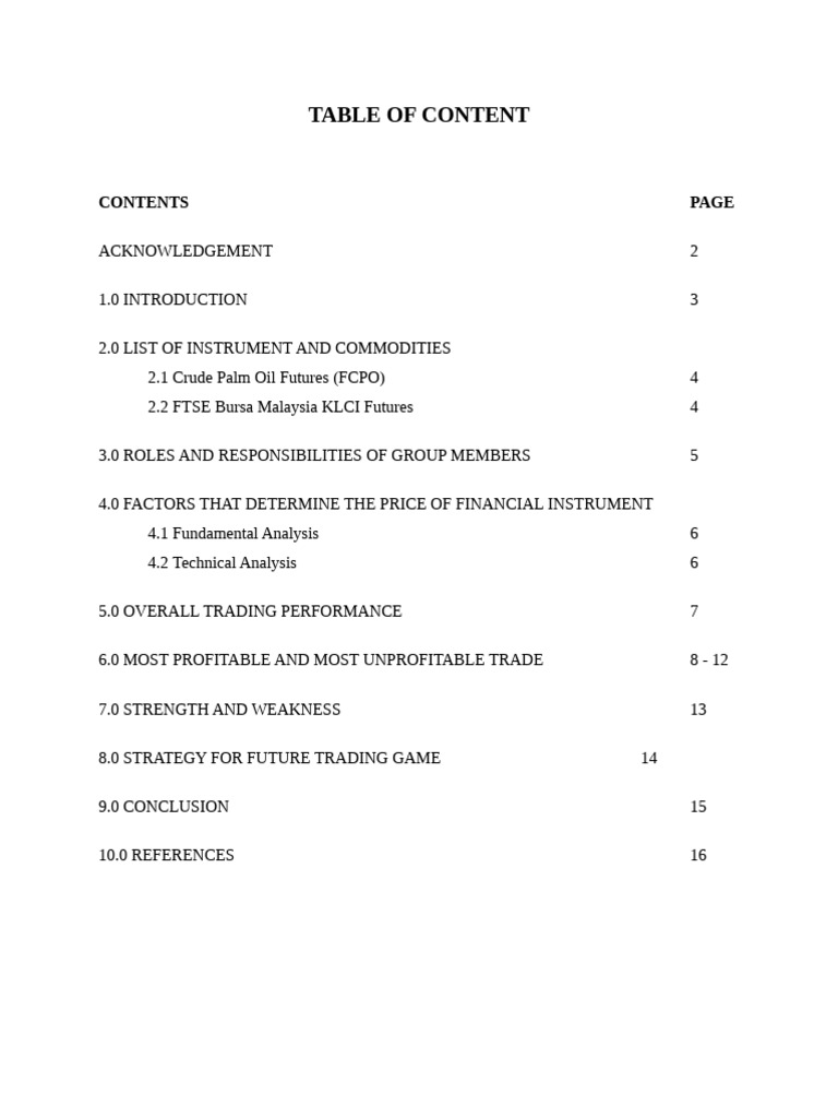 Fin645 Trial Game Report Group Assignment | PDF | Futures Contract ...
