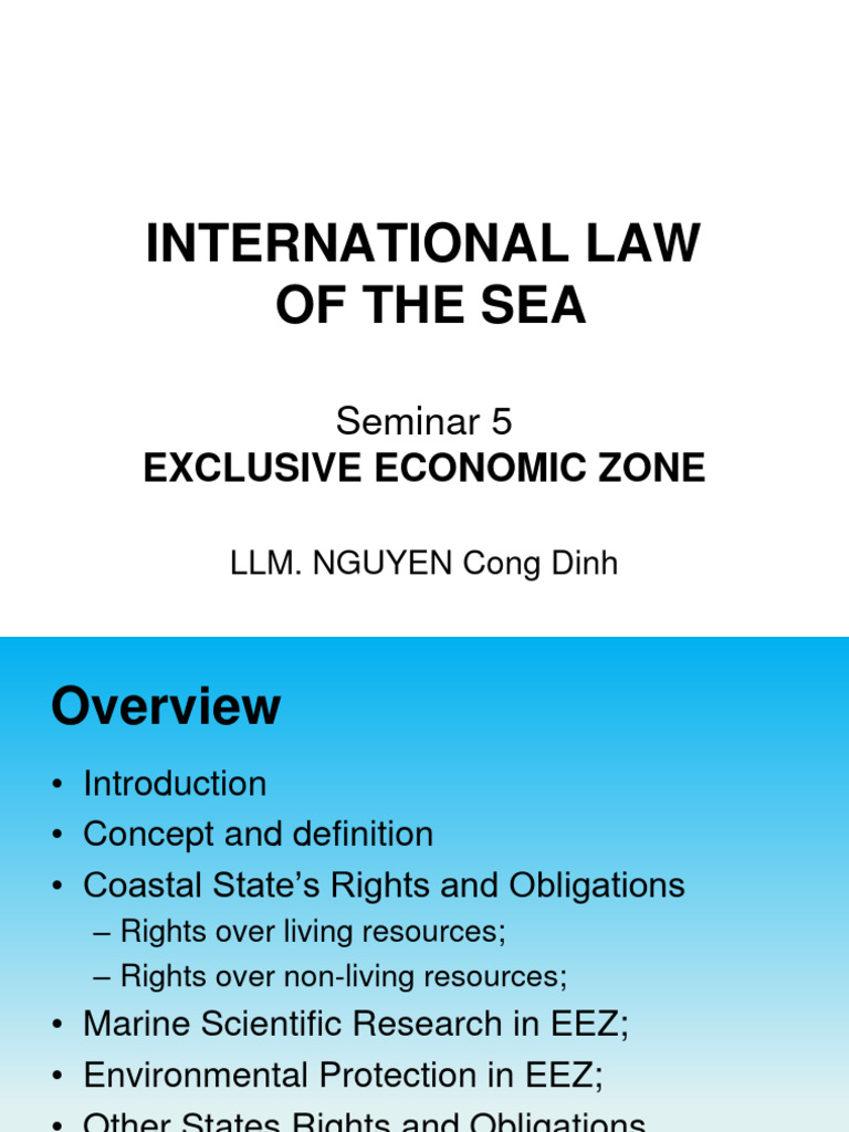 Seminar 5 - Exclusive Economic Zone - International Law of the Sea ...