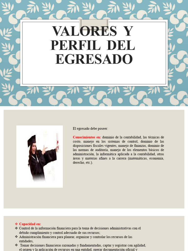 Valores y Perfil Del Egresado | Descargar gratis PDF | Moralidad | Business