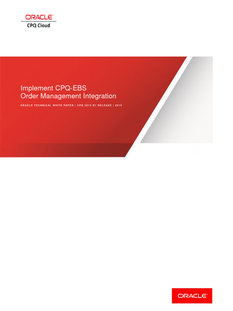 CPQ-EBS_OM_Integration_Implmentation_Guide | PDF | Web Service | Computing