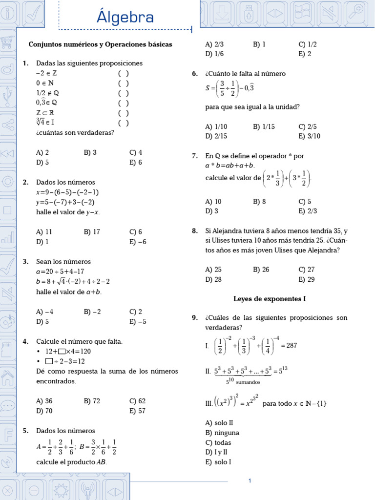 Álgebra 11-03-22 | PDF | Matemáticas
