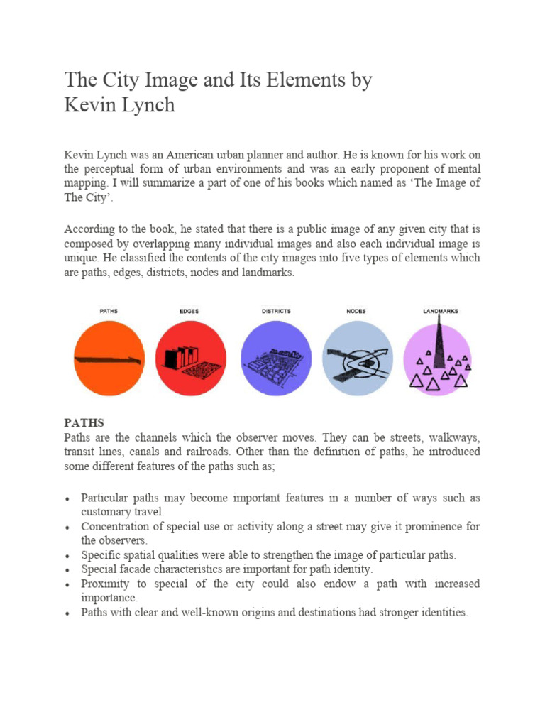 Lynch's Five Elements of Urban Design | PDF | Art