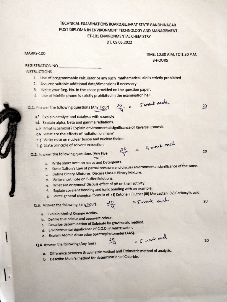 ET 101 Old Question papers | PDF