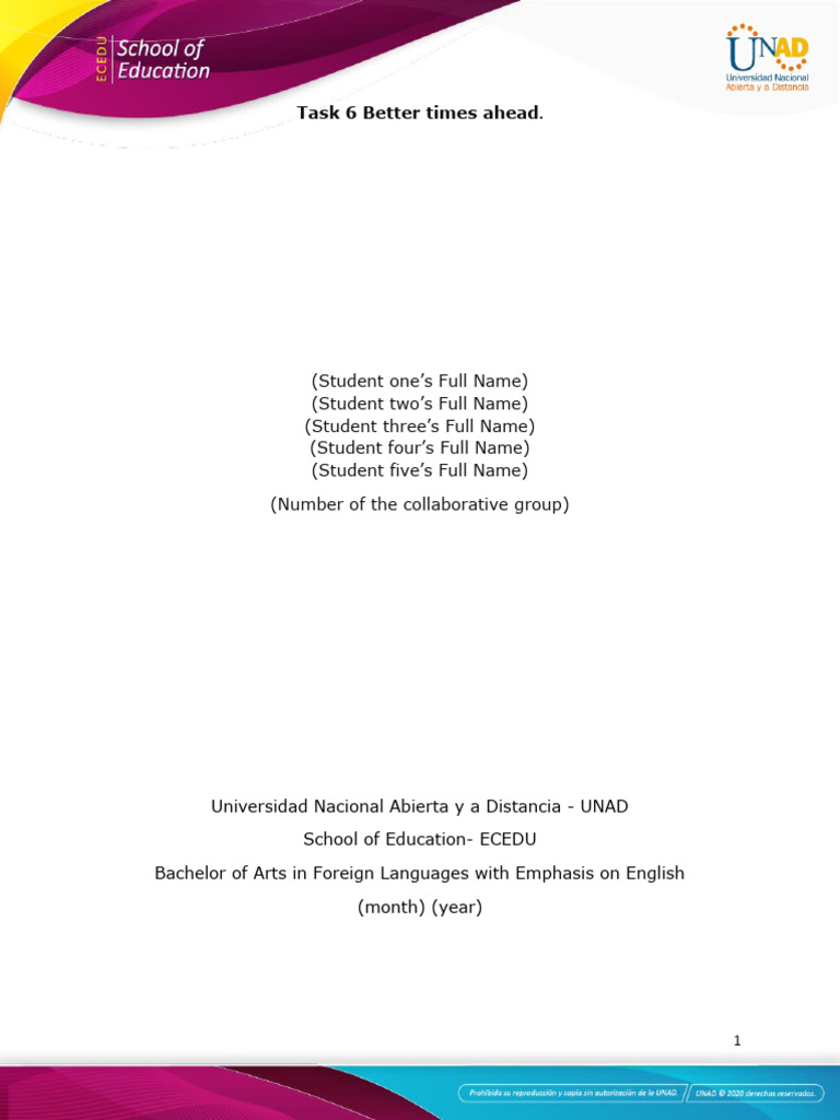 Annex 3 - Template Task 6 | PDF