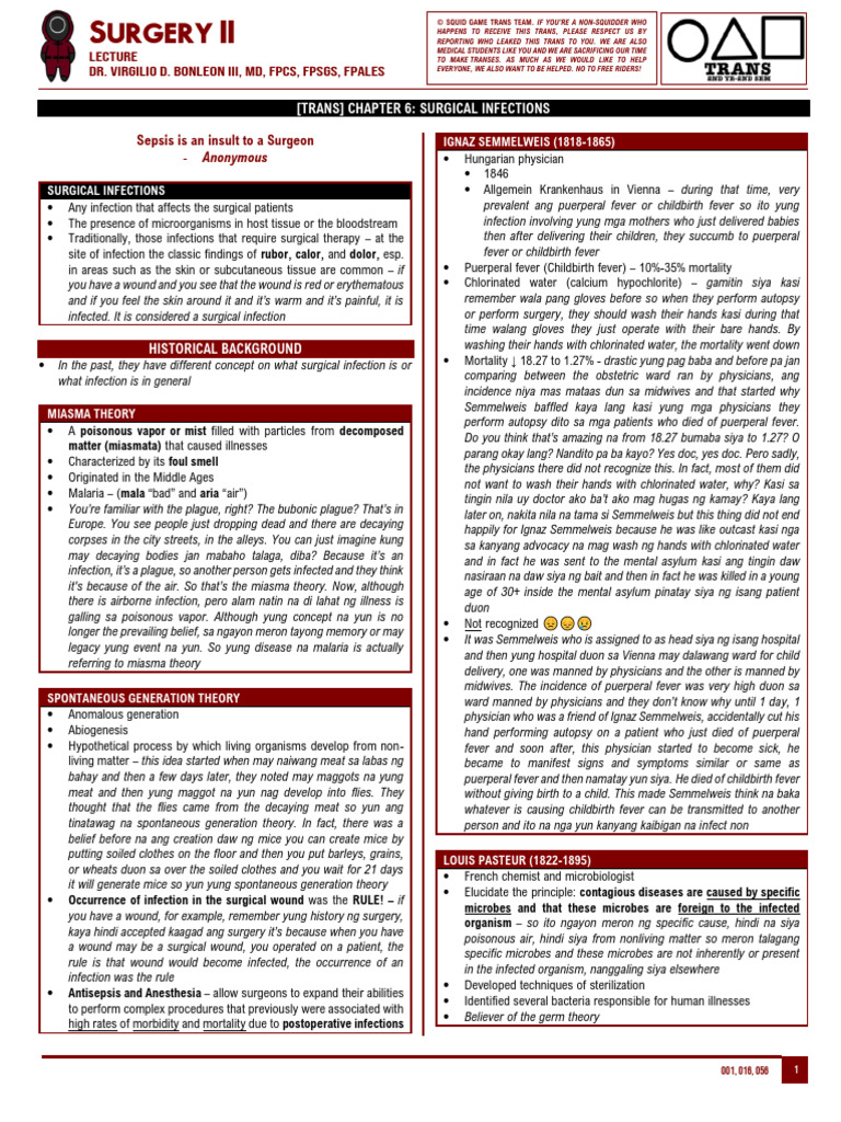 Schwartz Surgical - Infections | PDF | Surgery | Infection