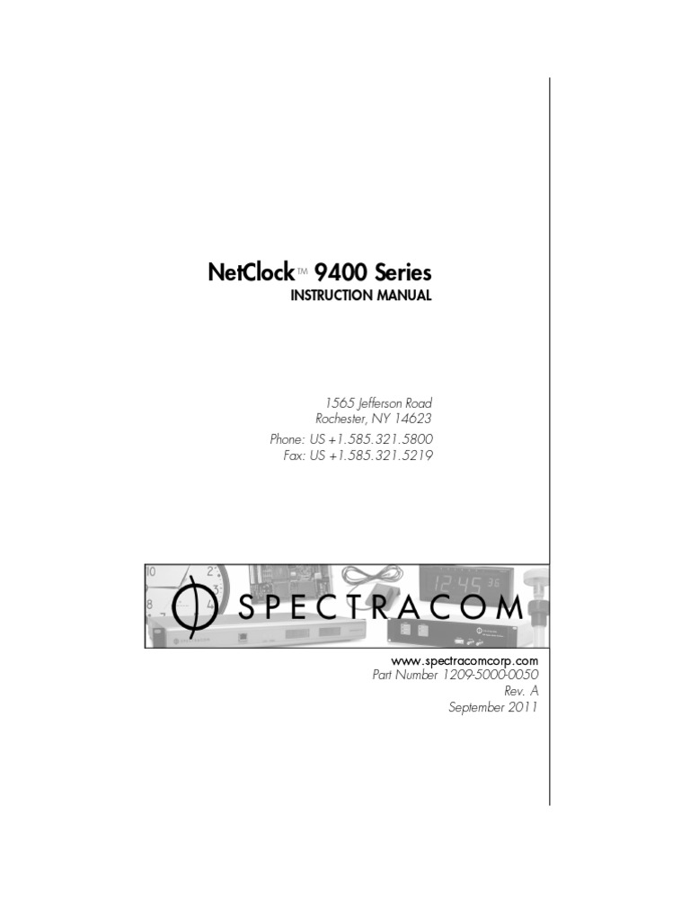 1209-5000-0050 Netclock 9483 Instruction Manual Rev A | PDF ...