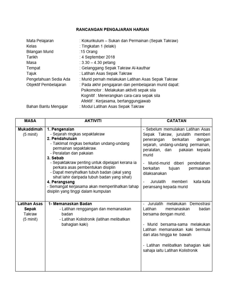 Contoh RPH KOKU | PDF