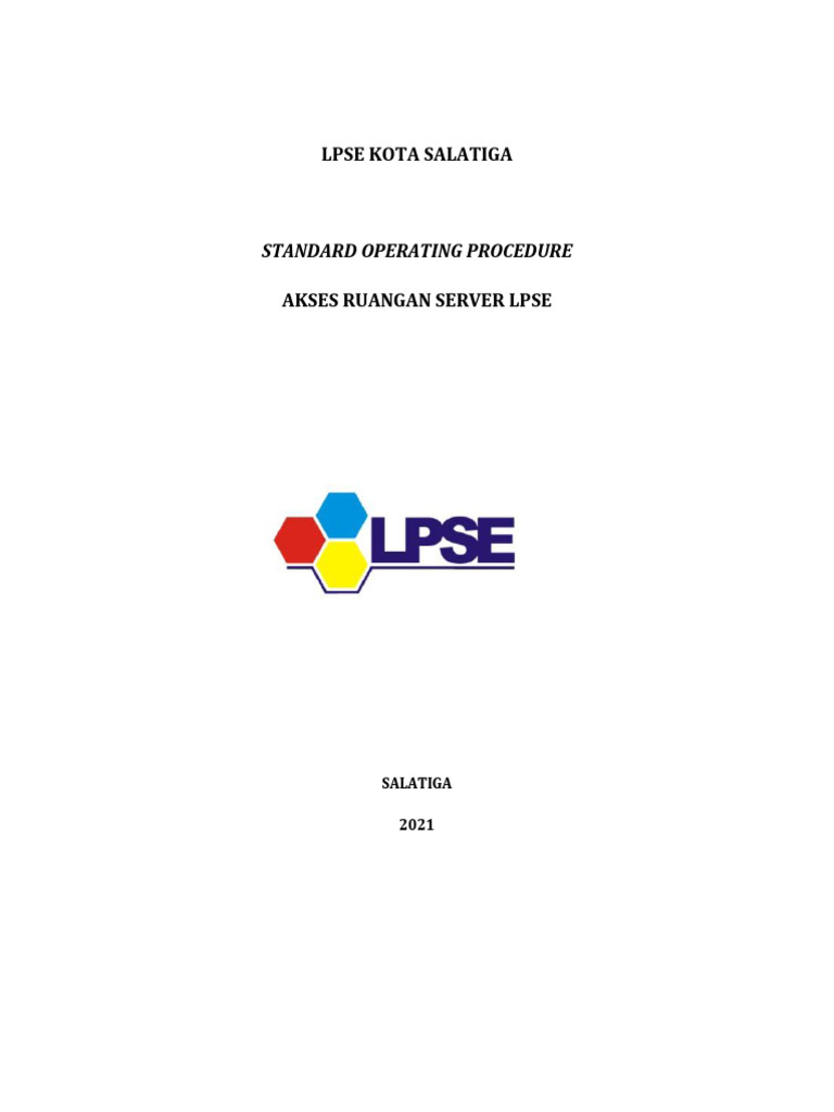 SOP Akses Ruang Server LPSE | PDF