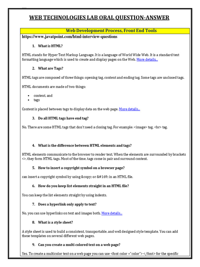 wt-oral-questions | PDF | Ajax (Programming) | Angular Js