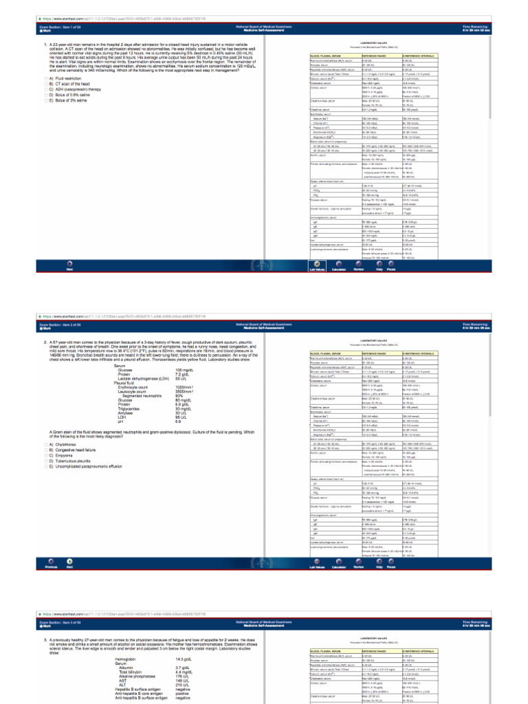 Medicine NBME 2 | PDF