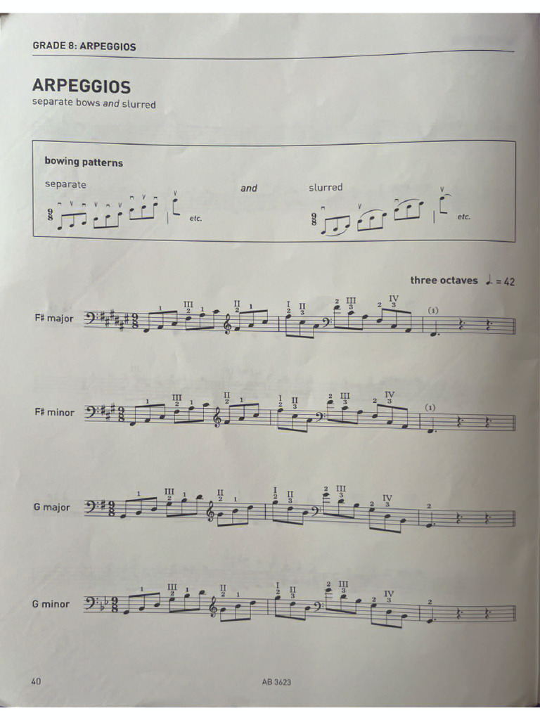 Cello Grade 8 Appreggios | PDF