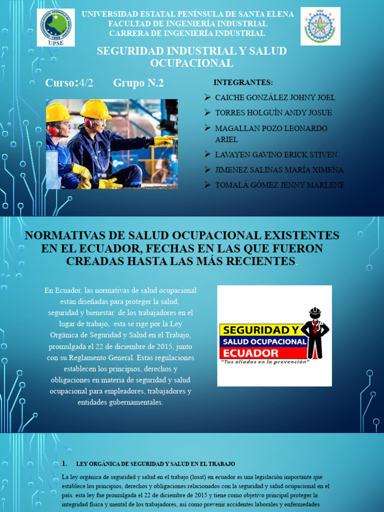Seguridad Industrial y Ocupacional- Exposicion-1 | PDF | Derecho laboral | Seguridad y salud ...