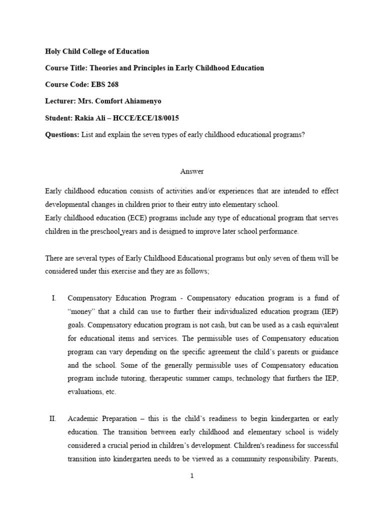 theories and principles | PDF | Early Childhood Education | Education Theory