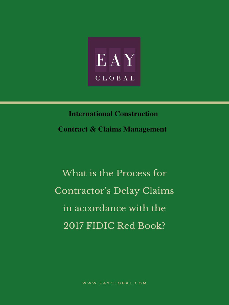 Claim Management FIDIC 2017 | PDF | Employment | Business Claim Management FIDIC 2017 | PDF | Employment | Business