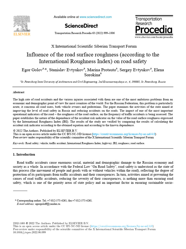 Sciencedirect Sciencedirect | PDF | Road | Road Traffic Safety