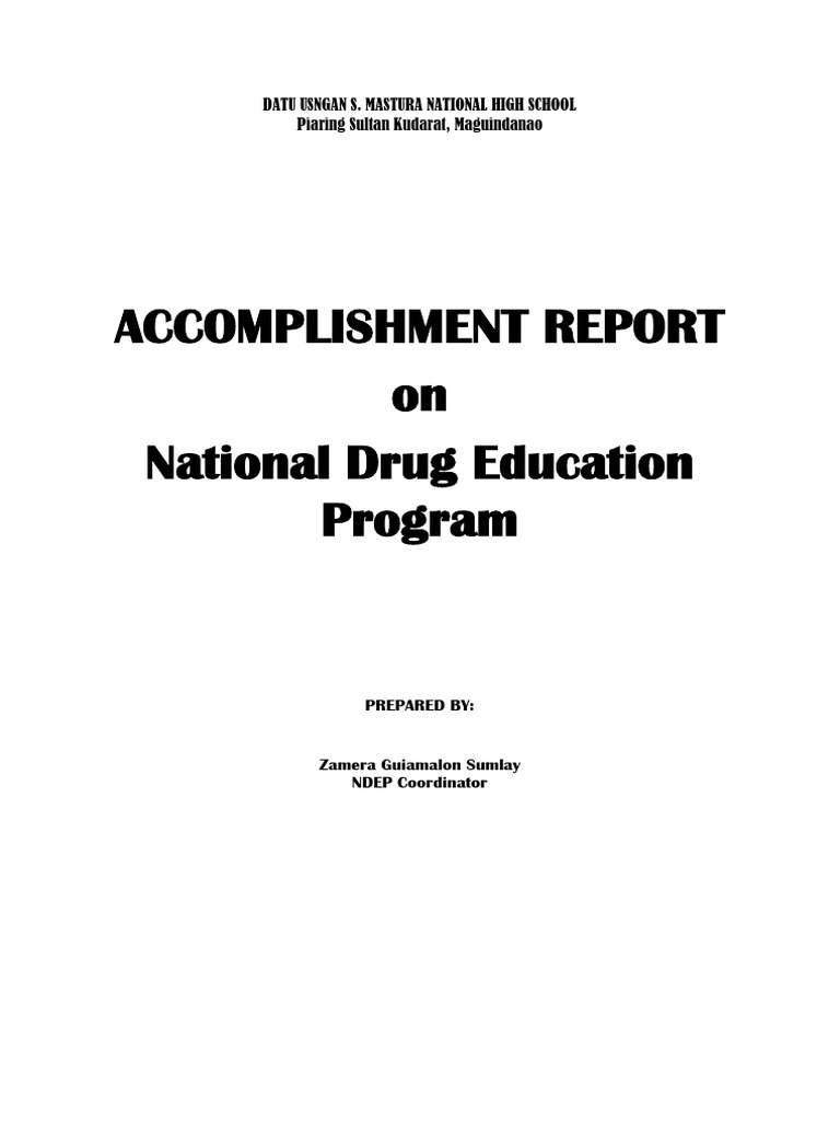 Toaz - Info Accomplishment Report in Ndep PR | PDF | Lifestyle