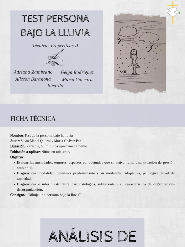 Test Persona Bajo La Lluvia | PDF | Agresión | Ansiedad