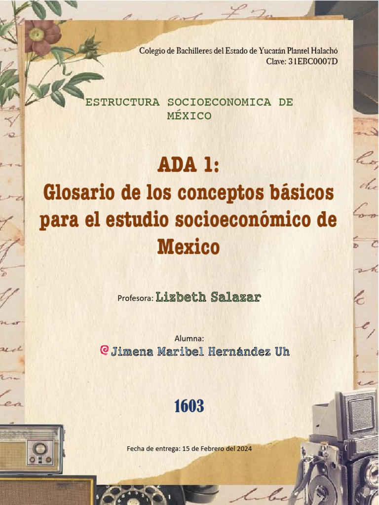 Glosario de Conceptos para El Estudio Socioeconómico de Mexico | PDF | Crecimiento económico ...
